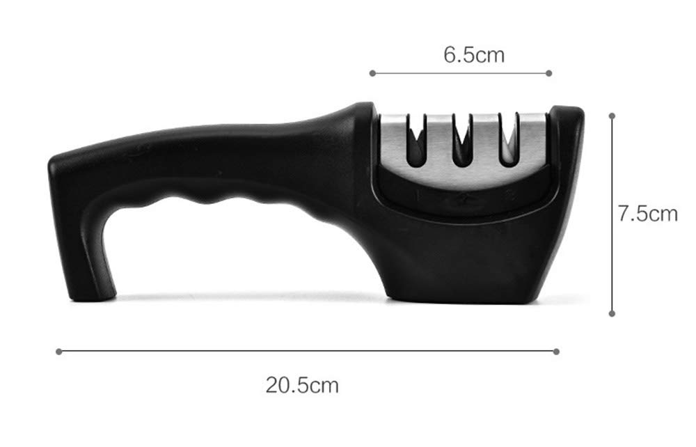 MS.CLEO 3-Stage Knife Sharpener Helps Repair, Restore and Polish Blades with a Pair Cut- Resistant Glove