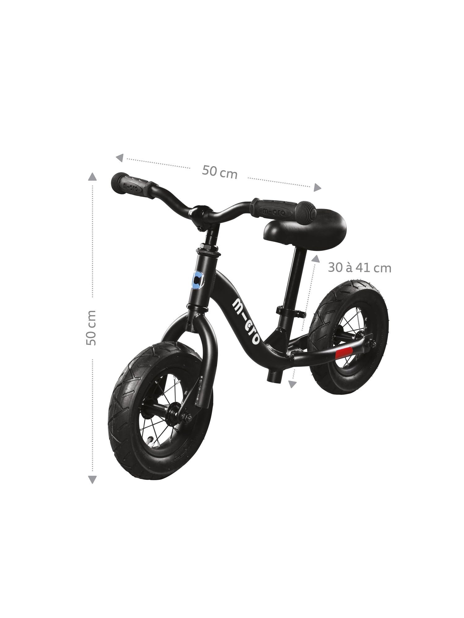 MicroClean Unisex Youth Balance Bike Scooter, Black, 60 cm
