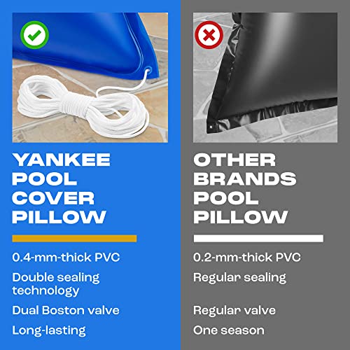 Yankee Pool Pillows for Above-Ground Swimming Pools | Extra Durable 0.4 mm PVC (27 Gauge) Winter Pool Pillow (4x4 ft.)
