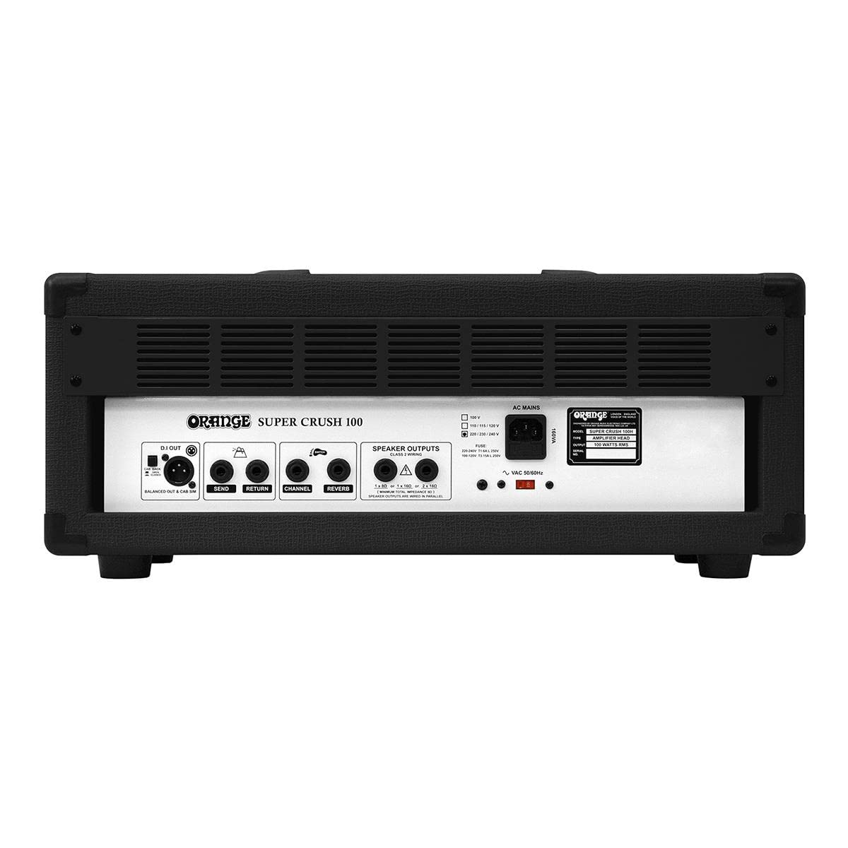 Orange Super Crush 100 Watt Amplifier Head, Black