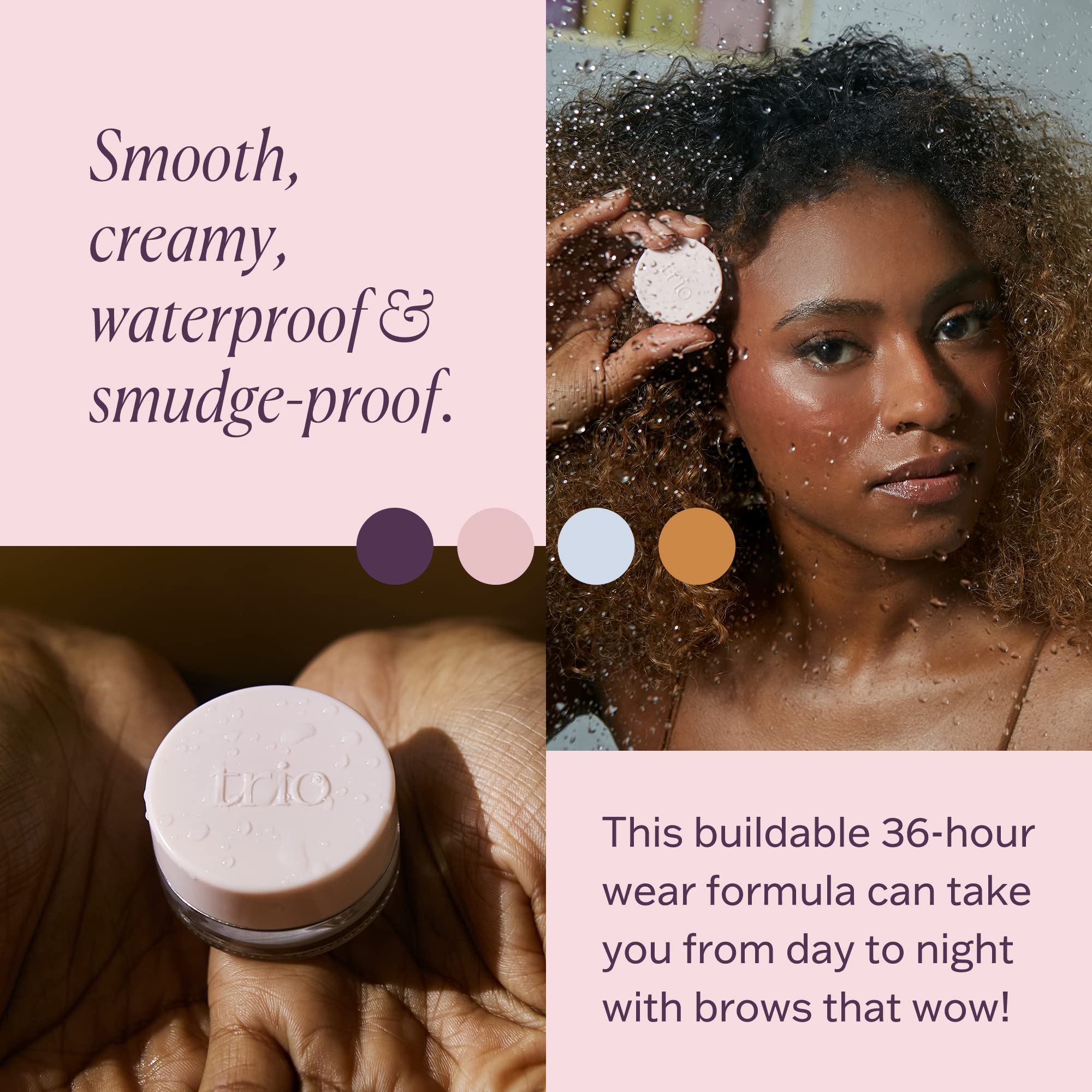 The Brow Trio™ Replacement Pomade | Fully Waterproof and Smudge-proof Brow Pomade | Eyebrow Pomade Refill | Soft Brown