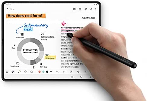 Z Fold 6/ Fold 5 S Pen Fold Edition Replacement Stylus Pen Compatible with Galaxy Z Fold 4 and Z Fold 3 Phone Only +Tips/Nibs Black
