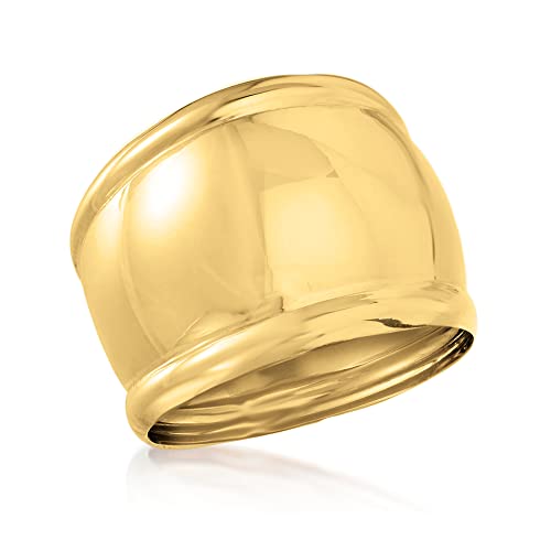 Ross-Simons Italian 14kt Yellow Gold Wide Ring. Size 8