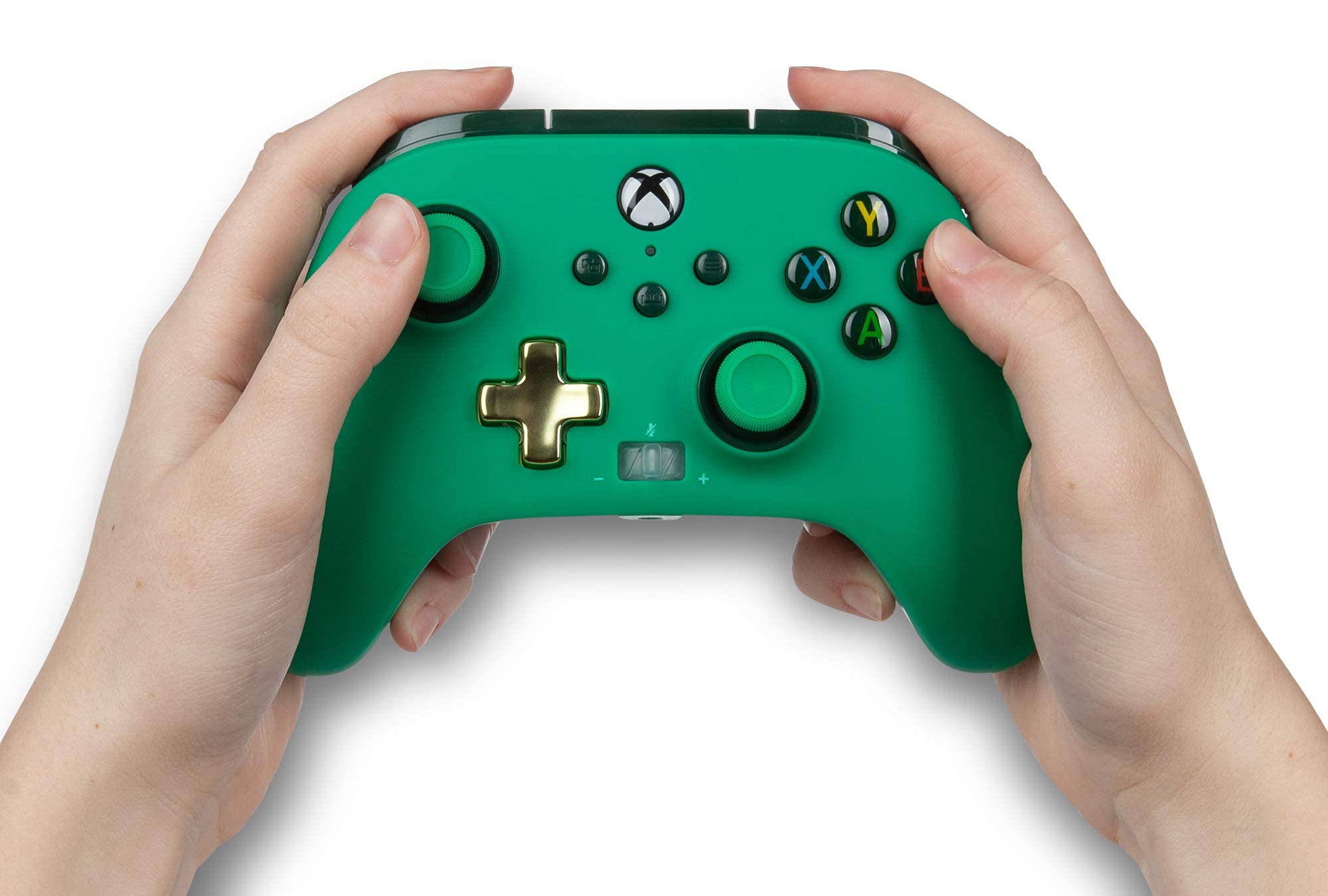 PowerA Enhanced Wired Controller for Xbox Series X|S - Green, Gamepad, Wired Video Game Controller, Gaming Controller, Works with Xbox One - Xbox Series X (Renewed)