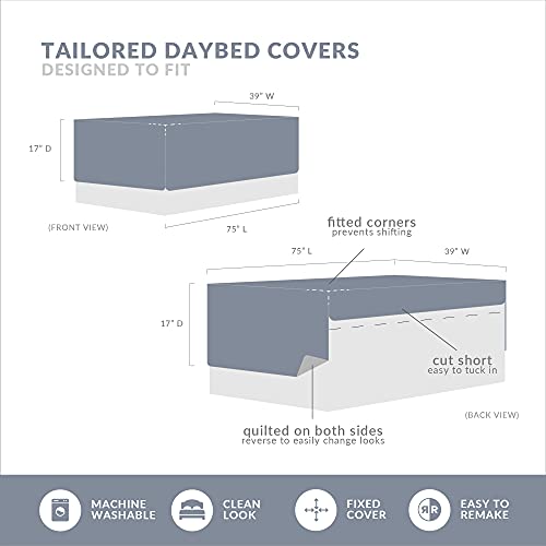 Madison Park Quebec Daybed Size Quilt Bedding Set - Ivory , Damask β 6 Piece Bedding Quilt Coverlets β Ultra Soft Microfiber Bed Quilts Quilted Coverlet, Quebec Cream, 75"x39"