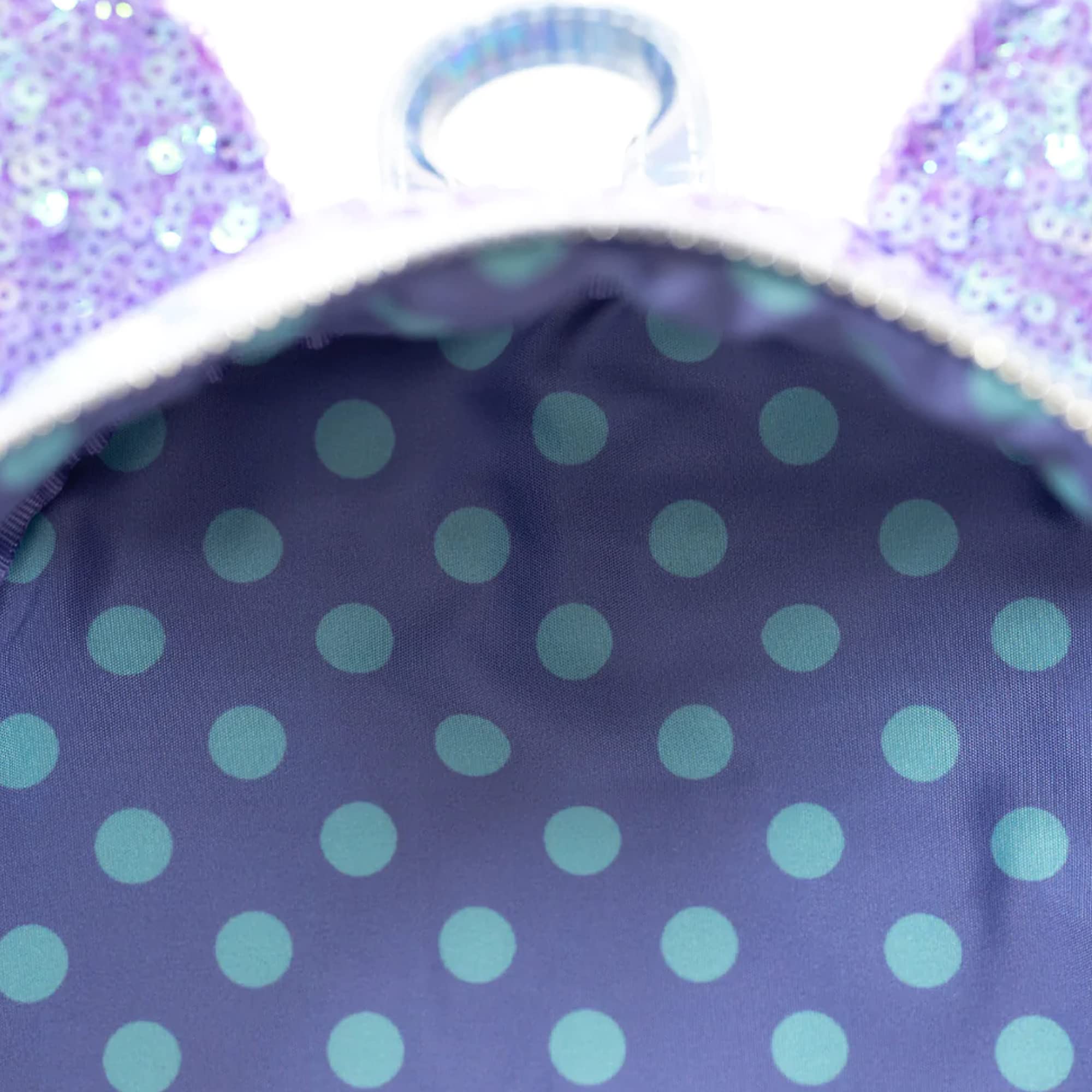 Loungefly Disney Mini Backpack, Minnie Mouse Celebration Iridescent Sequin, Disney Celebration