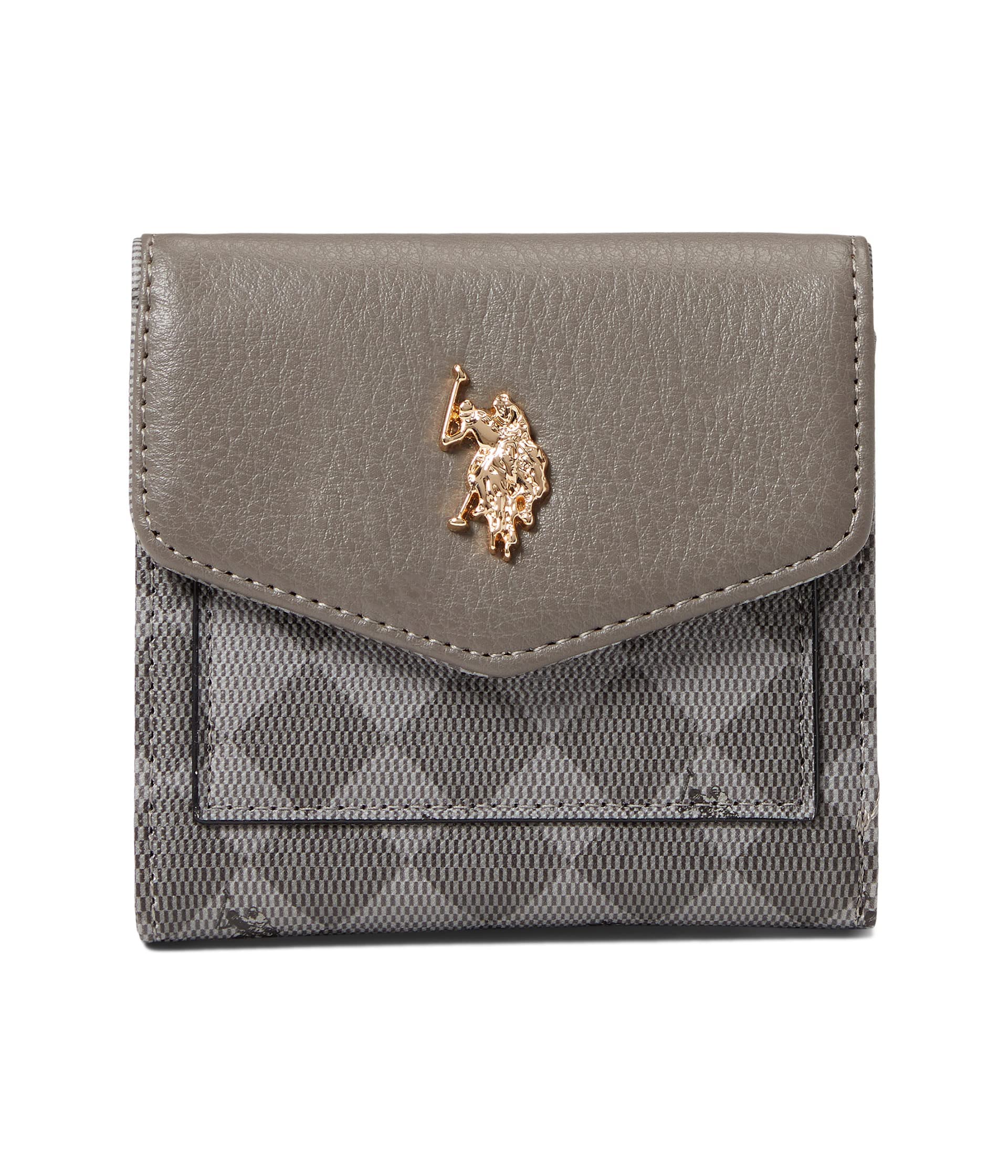 U.S. POLO ASSN. Small Flap Wallet Dark Grey/Black One Size