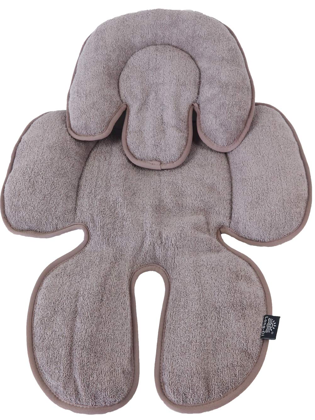 Long-Ci Baby&Toddler Head Support Reversible with Neck Body Pad for Car Seats,Strollers&Bouncers Grey