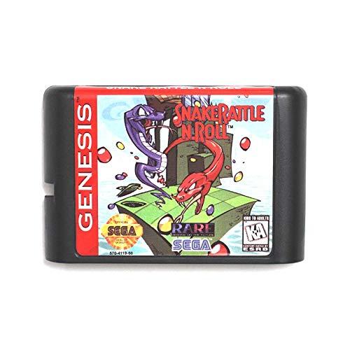 Snake Rattle 'n Roll 16 bit MD Game Card For Sega Mega Drive For Genesis