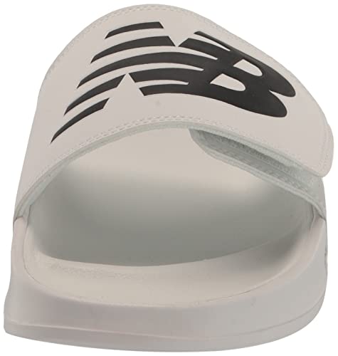 New Balance Unisex DynaSoft 200 V2 Adjustable Slide Sandal, White/Black, 6.5 XX-Wide US Women