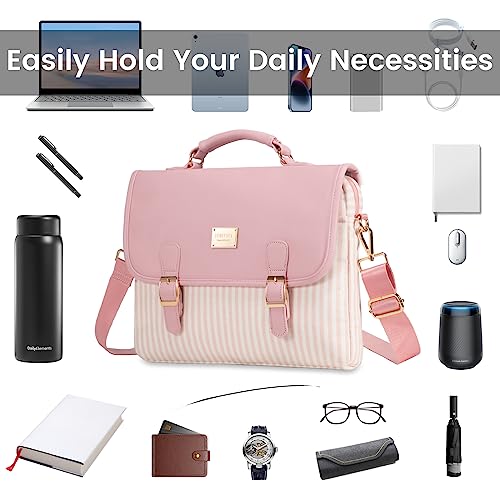 LOVEVOOK Canvas Laptop Bag for Women Messenger Bag Lightweight Laptop Case Sleeve Purse Briefcase Fits 15.6 Inch Computer