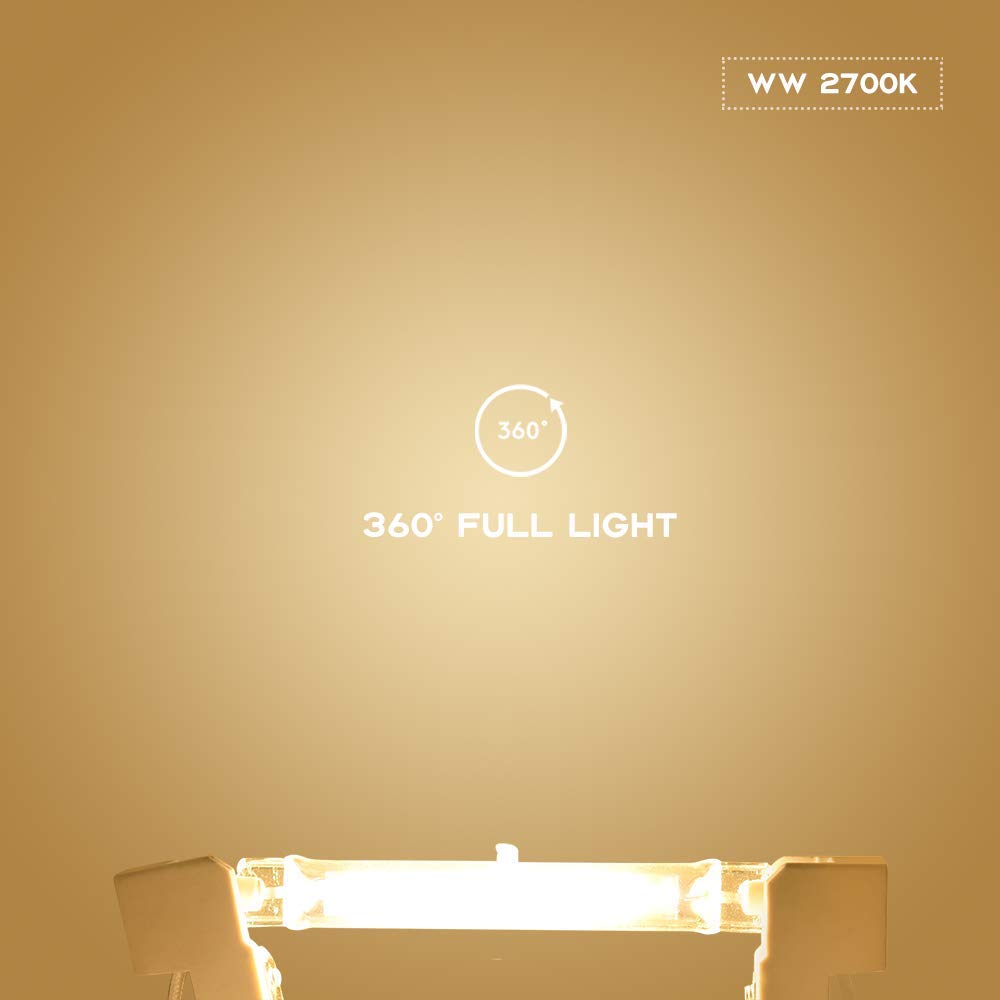 Lxcom Lighting R7s LED Bulb 118mm 20W Double Ended LED Bulbs 120V J Type R7s Floodlight 150W Halogen Bulb Replacement Warm White 3000K Landscape Lights,2 Pack
