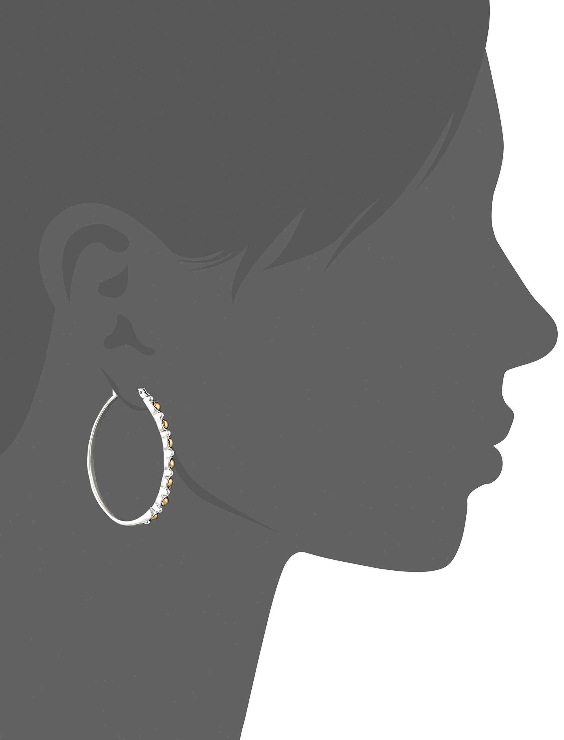 Lucky Brand Two-Tone 1-3/4" Hoop Earrings