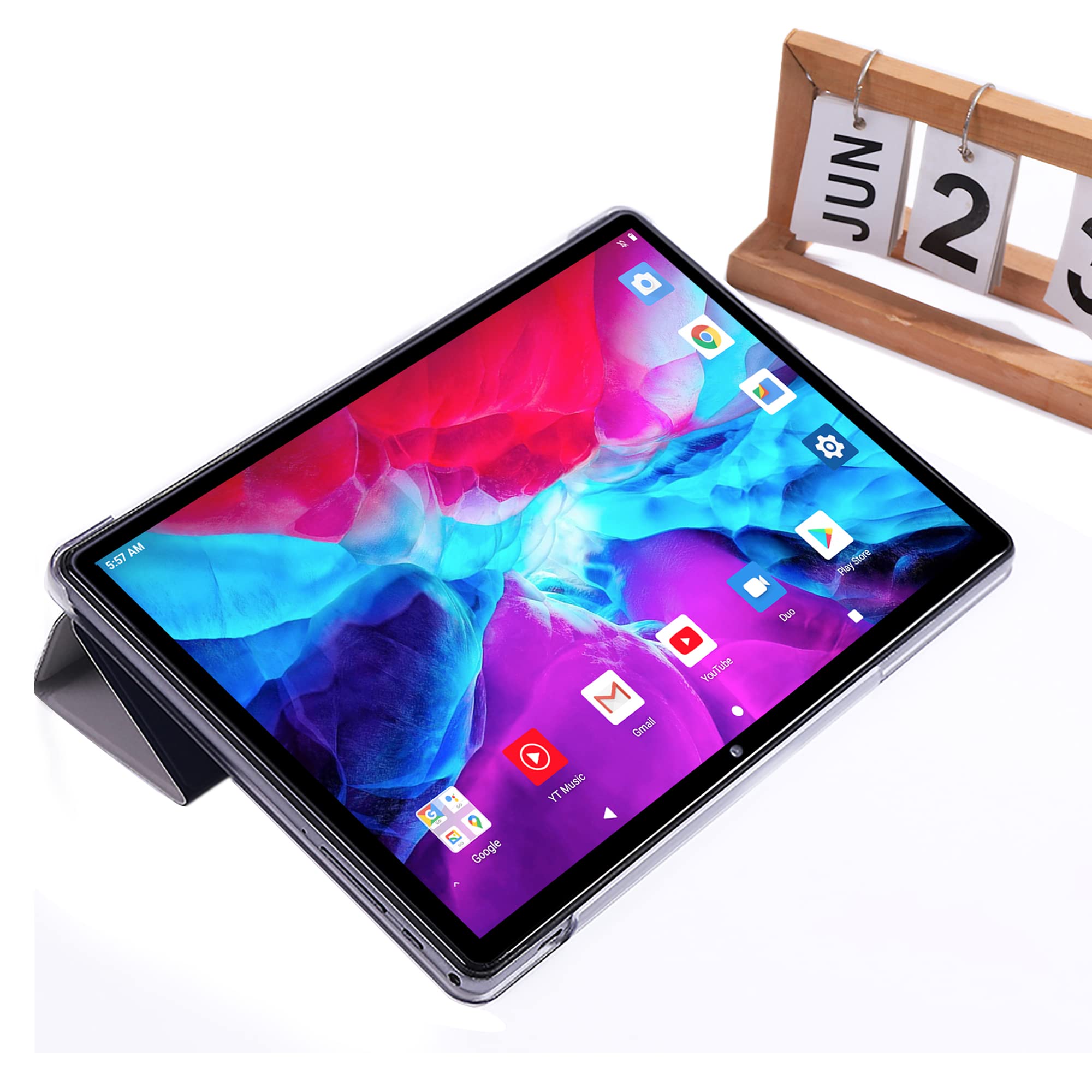 Tablet 10 inch, Tablets Android 11, Octa-Core Tablets, 3GB RAM+32GB ROM, Google Certificated Wi-Fi Tablets,2.5D G+G, Dual Camera,Include Tablet Leather Case - Black