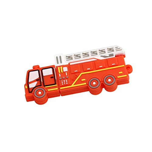 USB 3.0 Flash Drive Cartoon Fire Truck USB Stick 64GB High Speed Data Transfer Mini Pendrive Cle USB Disk - Civetman