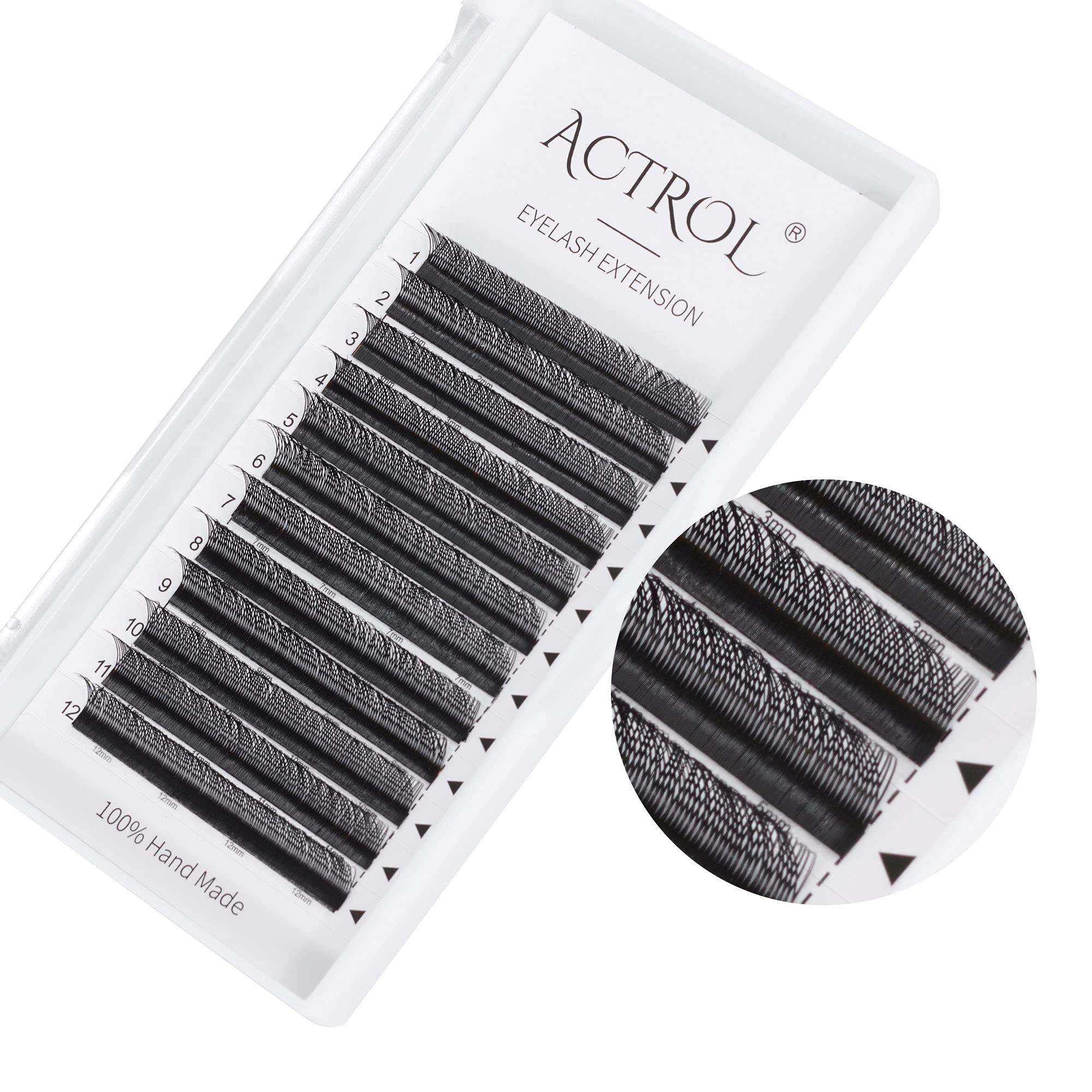 W Eyelash Extensions 4D Volume 0.07D Curl 8-15mm Easy Fan W-shaped Lash Premades Cluster Black W Lash