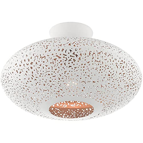 Livex Lighting 49183-03 1 Light White Semi Flush Mount
