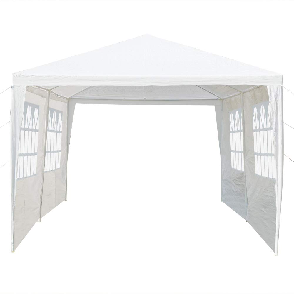 Lovinland 3 x 6m Four Sides Waterproof Tent with Spiral Tubes White