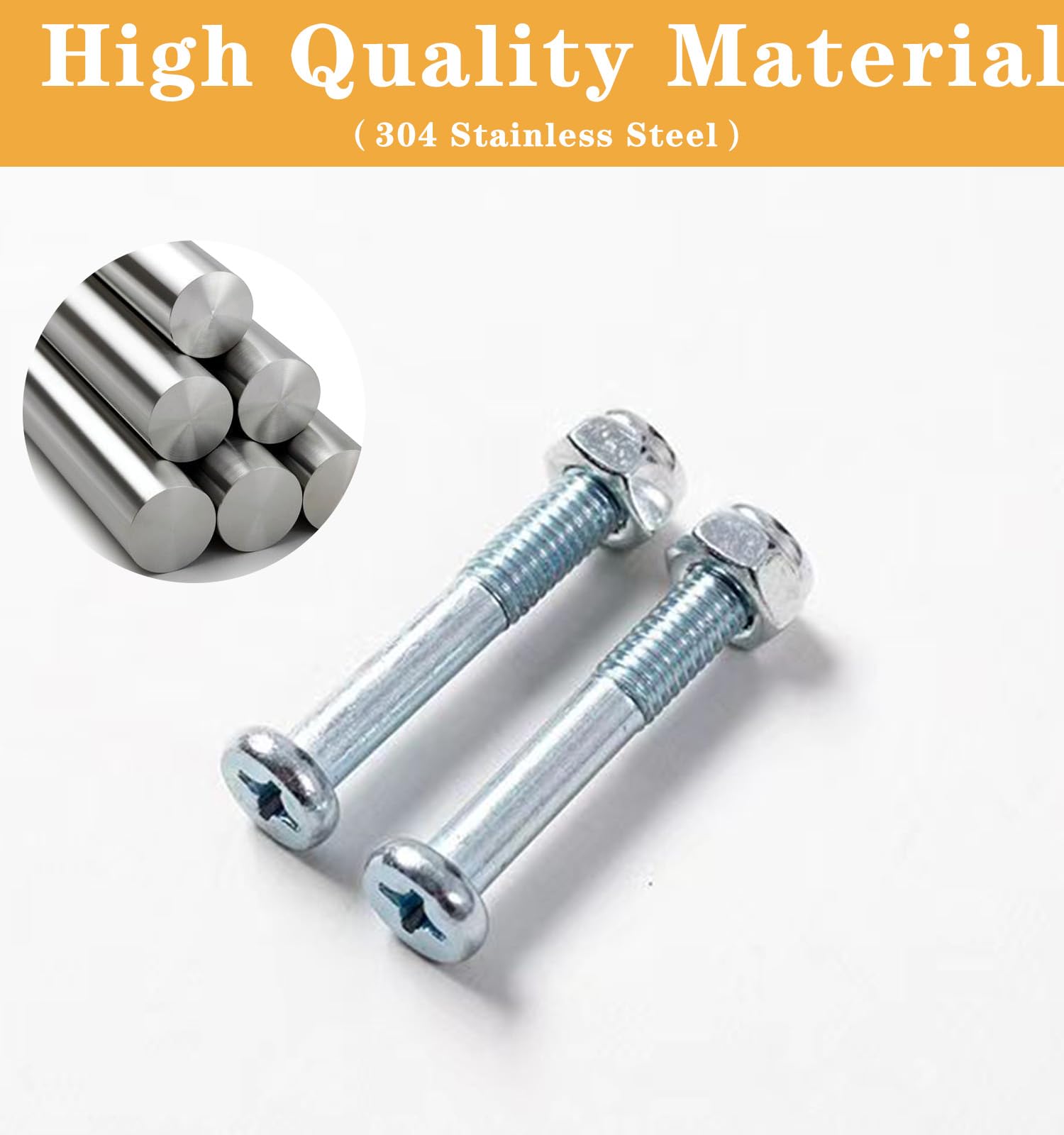 Zero Gravity Chair Replacement Screw & Nut for Repair 17" 19" 21" Gravity Chair Fabric, 1.54" Lenth 0.23β Diameter, 2 Pack
