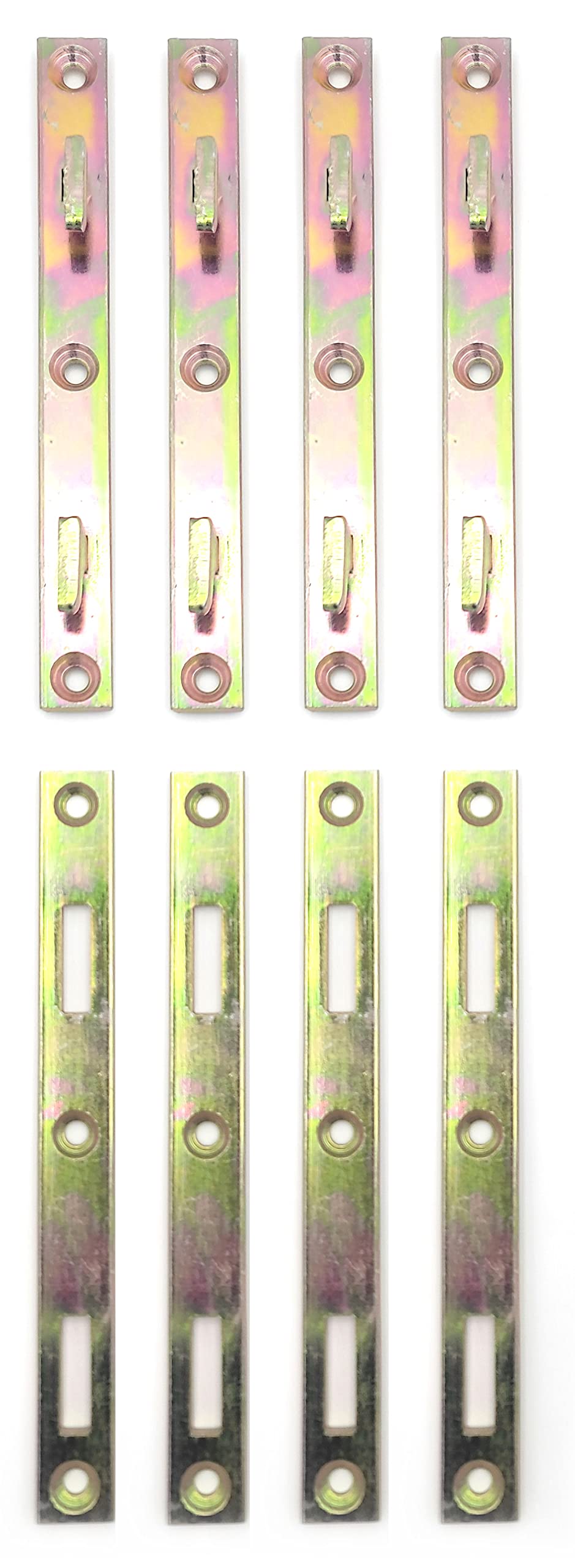 METAL MAGERY Bed Rail Fasteners 6" Set of 4 Bed Rail Brackets Heavy Duty Bed Frame Rail Hardware