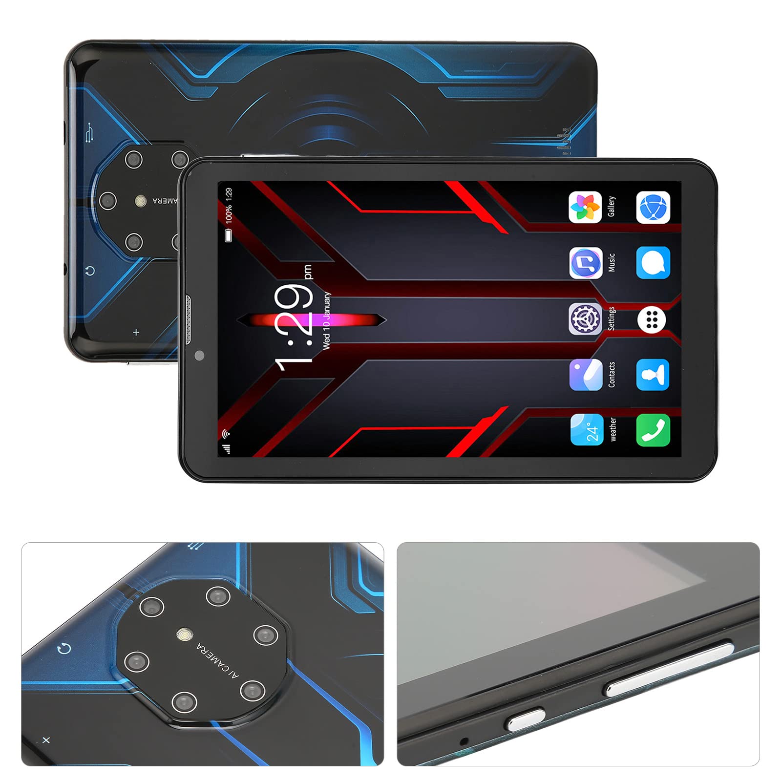 Tablet PC, for 10 Blue Dual Camera Kids Tablet 4GB 32GB 6000mAh Battery MT6592 8 Cores CPU for Painting US Plug
