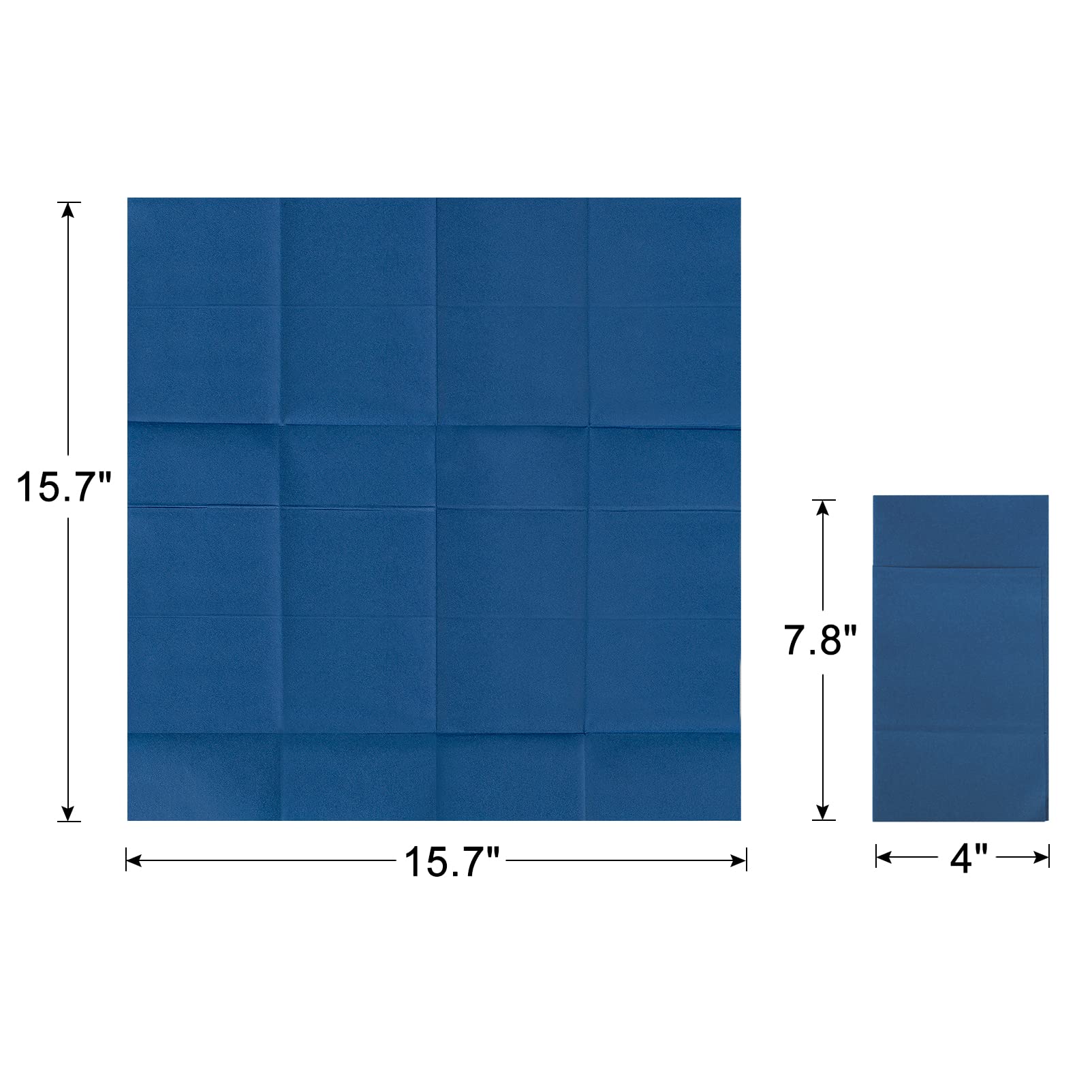 Linen-Feel Navy Blue Paper Napkins, 50 Pcs Cloth Like Dinner Napkins with Built-in Flatware Pocket, Pre-Folded Absorbent Napkins Disposable Guest Paper Hand Towels for Bathroom, Weddings Party Napkins
