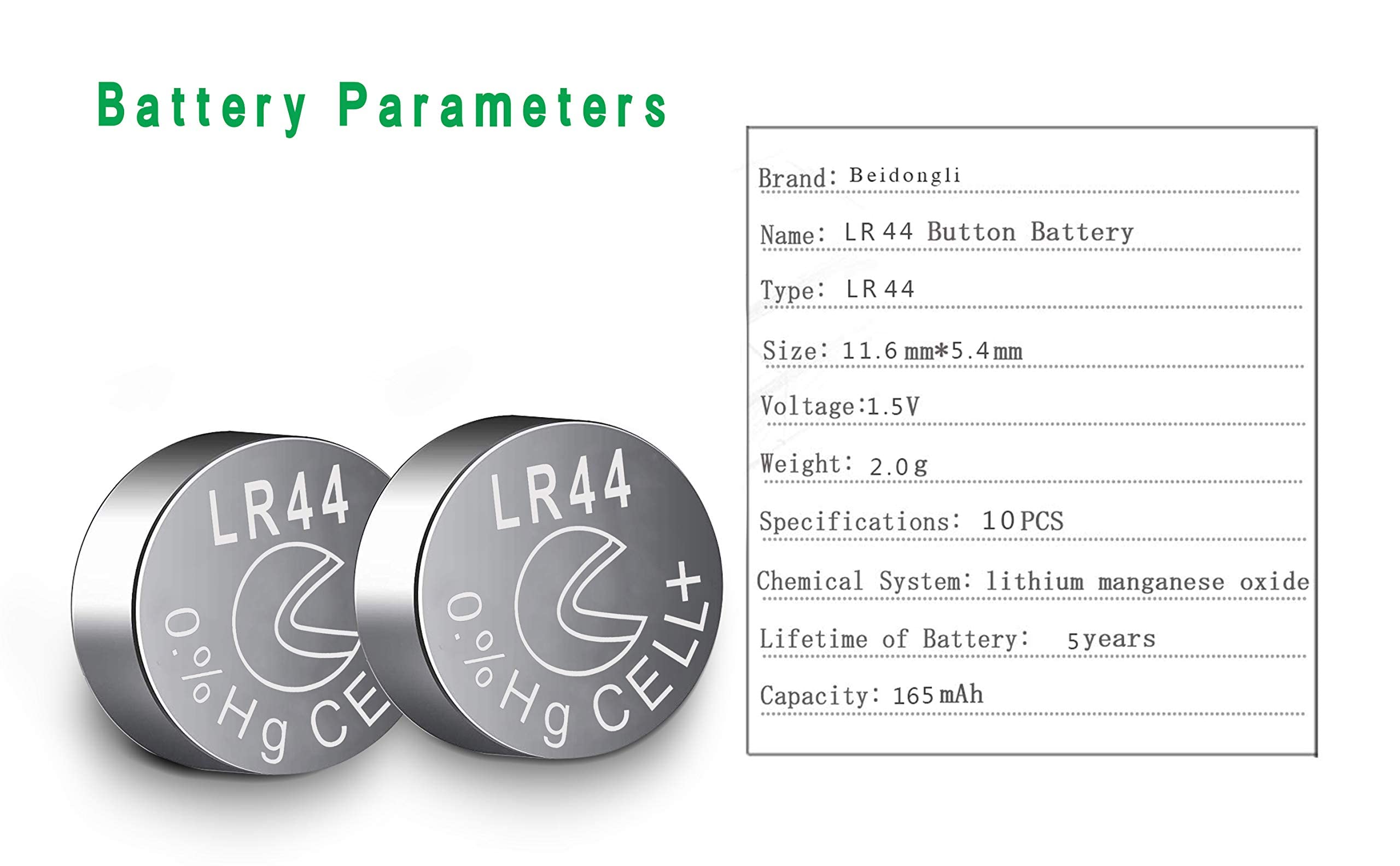 LR44 Batteries AG13 357 high Capacity 1.5V Button Coin Cell 10 Count Battery (40 pack)