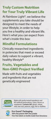 Rainbow Light Womens One High-Potency Daily Multivitamin, Womens Multivitamin Provides High-Potency Immune Support, With Vitamin C, Biotin and Ashwagandha, Vegetarian, 60 Count