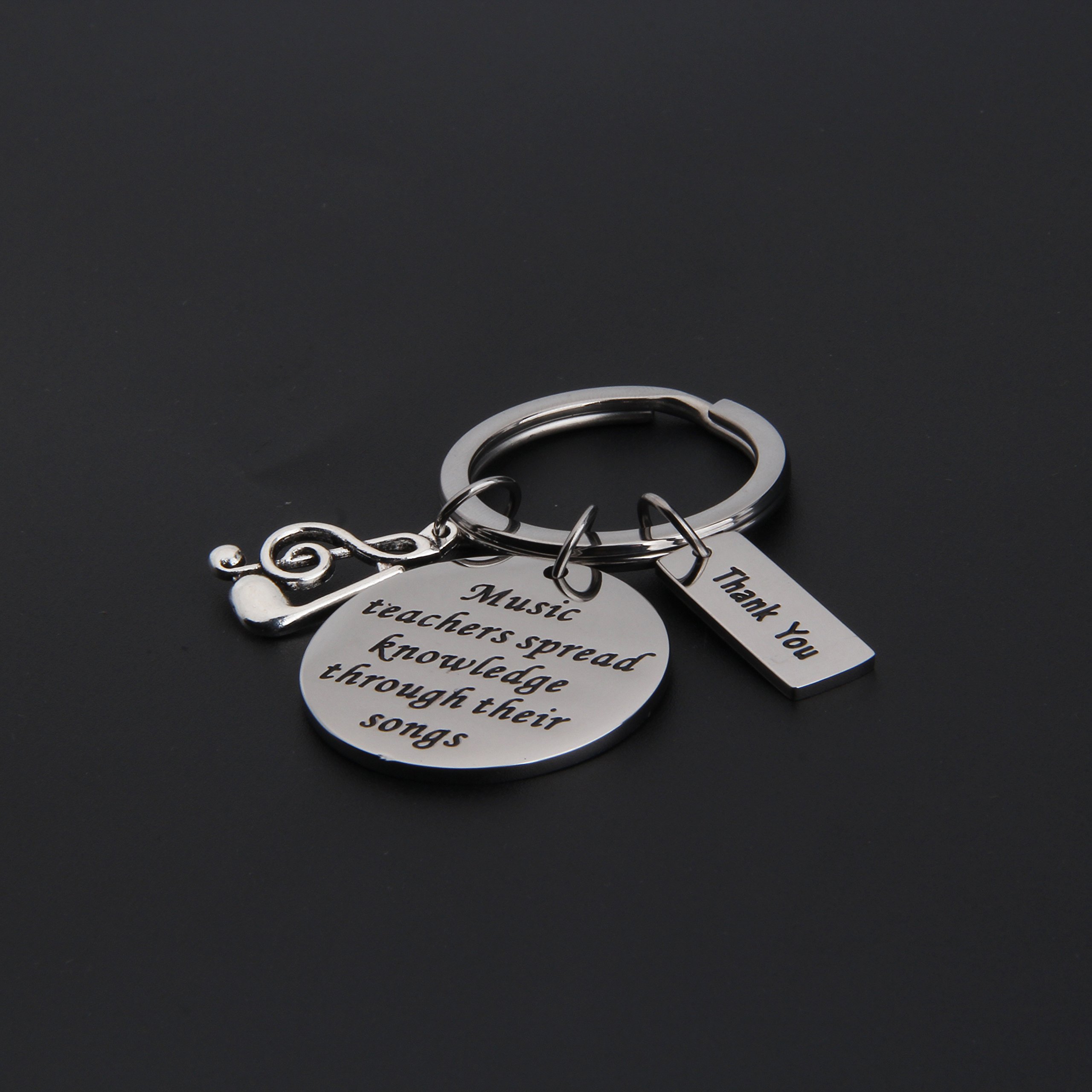 MAOFAED Music Teacher Gift Music Teachers Spread Knowledge Through Their Songs Teacher Appreciation Gift Keychain (Music Teacher Keychain)
