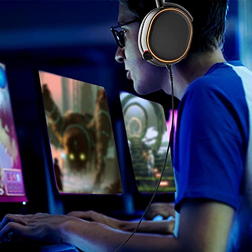QJYTH Replacement Cable Cord Compatible with SteelSeries Arctis 3, Arctis Pro Wireless, Arctis 5, Arctis 7, Arctis Pro Gaming Headset, Audio Cable 3.5mm Fit for GameDac(2 in 1, Black)