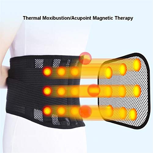 Lumbar Support Belt Heated Lumbar Support Belt Lightweight Lower Back Brace for Pain Relief and Injury Prevention with Removable Functional Gasket Unisex Back Braces for Lower Back Pain Relief