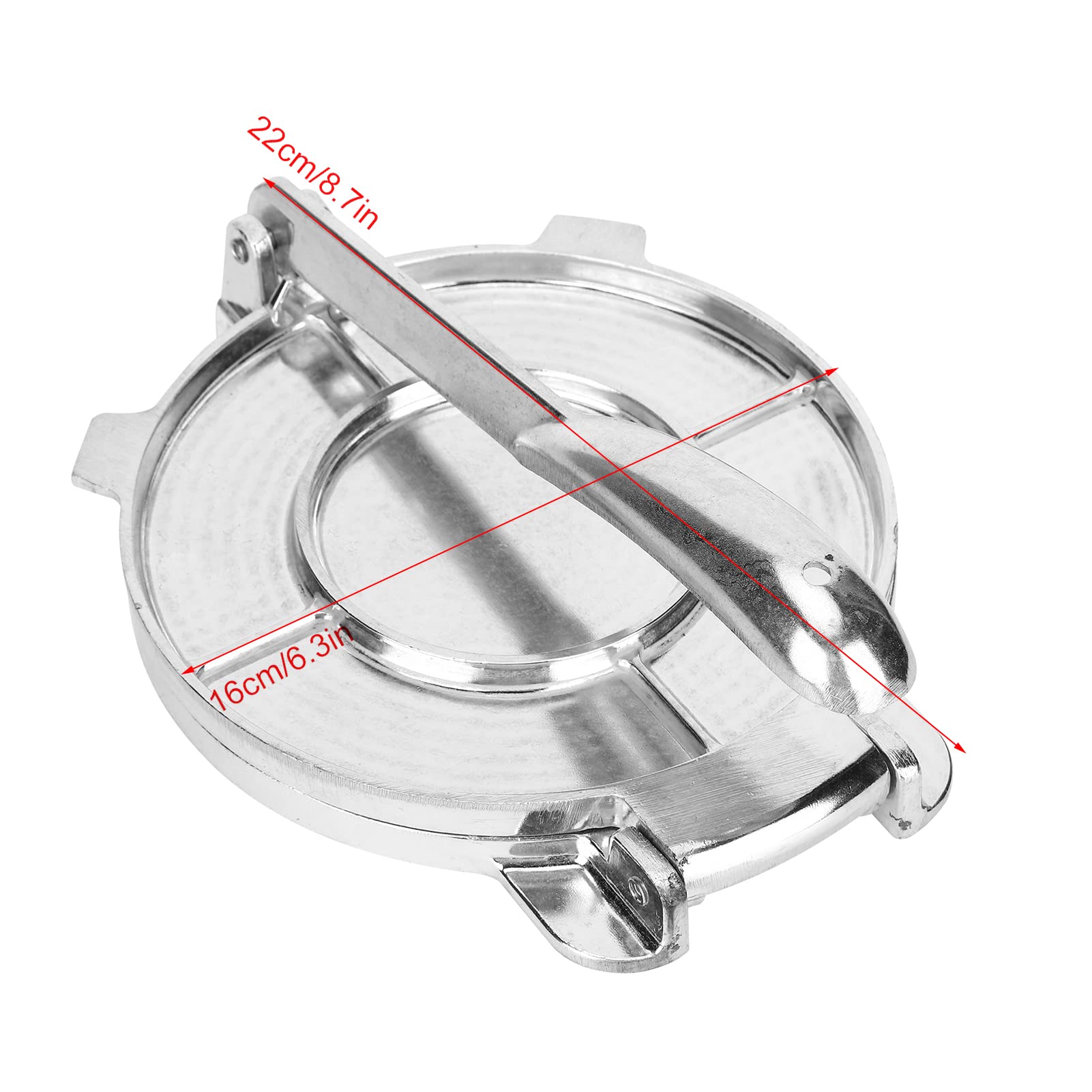 Tortilla Press Aluminum Alloy Tortilla Press Flapjack Machine Crepe Machine Pancake maker cast aluminum tortillas homemade pancakes (6in,Sliver)