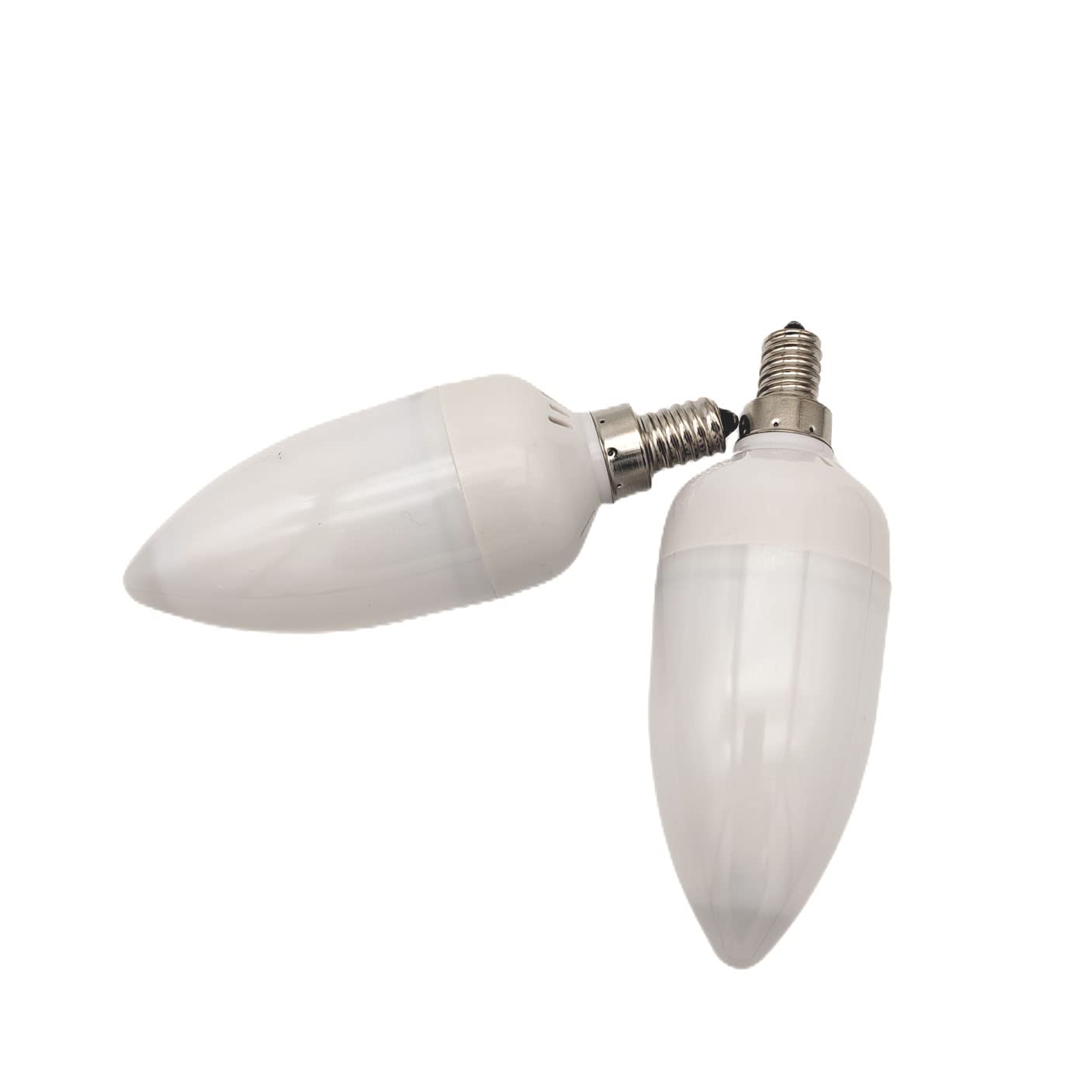 QLEE LED Flame Bulb E12 Candelabra Base 3 Watt Warm White LED Chandelier Bulbs Flameless Flickering Light for Events Festival Hotel Christmas Holiday Decoration 2 Modes (2 Pack E12)