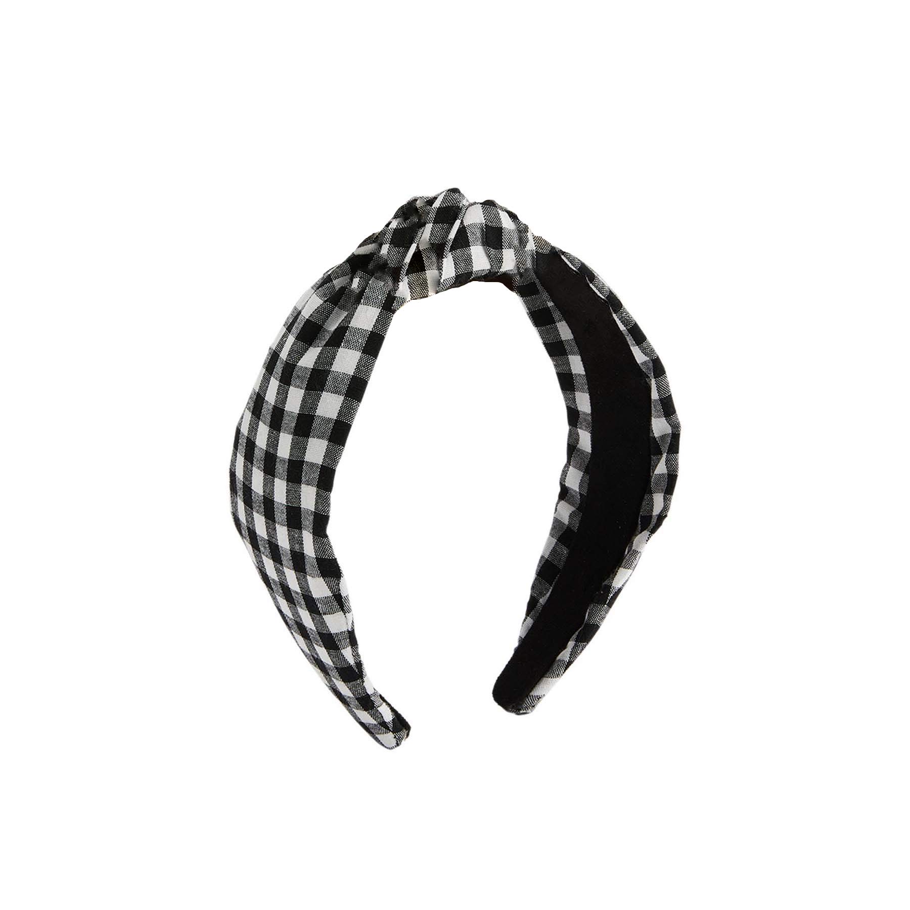 Mud Pie Women's Patterned Knotted Headband, Black, One Size Fits Most
