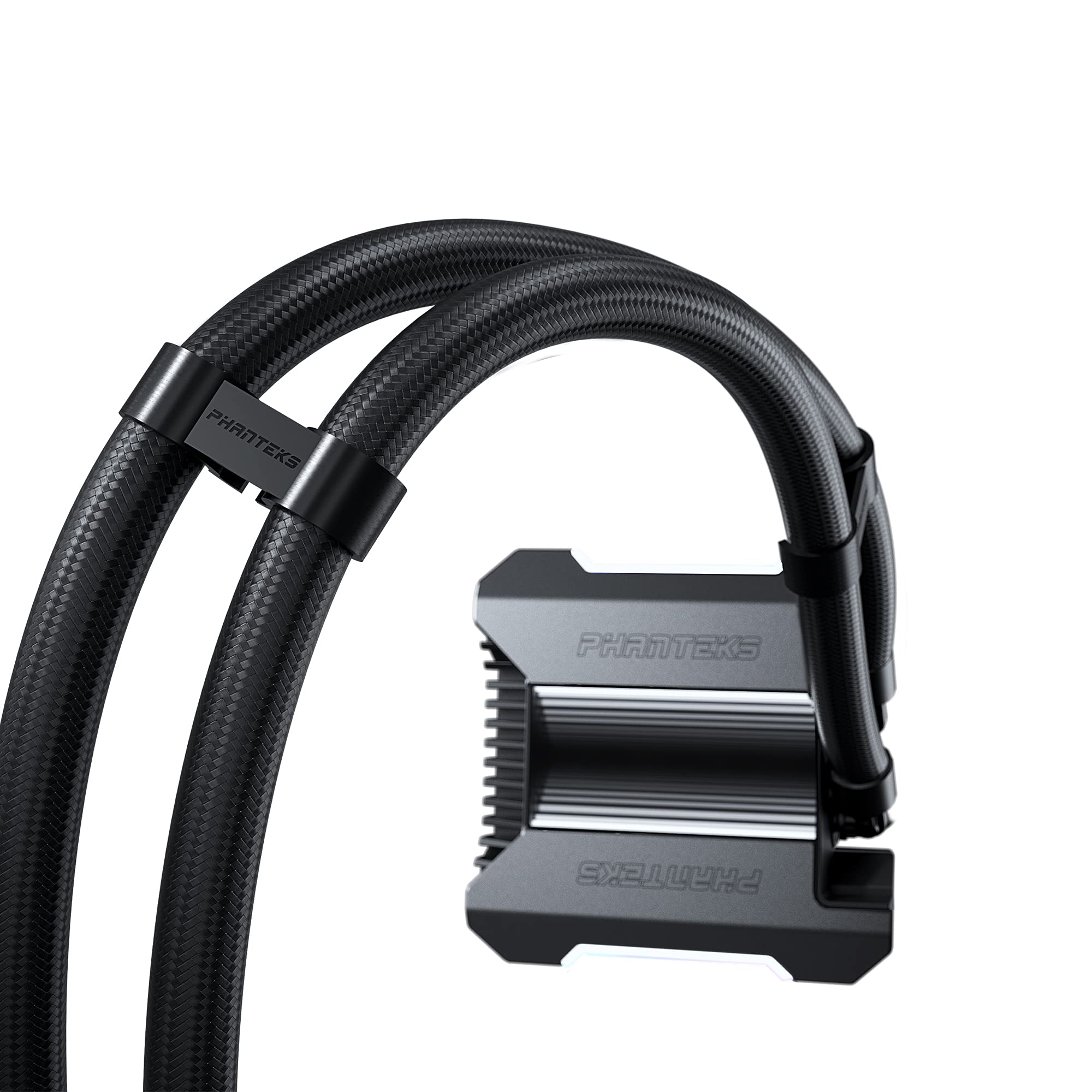 Phanteks (PH-GO240T30_DAG01) Glacier One 240T30 D-RGB AIO Liquid CPU Cooler, Infinity Mirror Pump Cap Design, Aluminum Covers, 2X T30-120 High-end Fans, Anthracite Grey,Black
