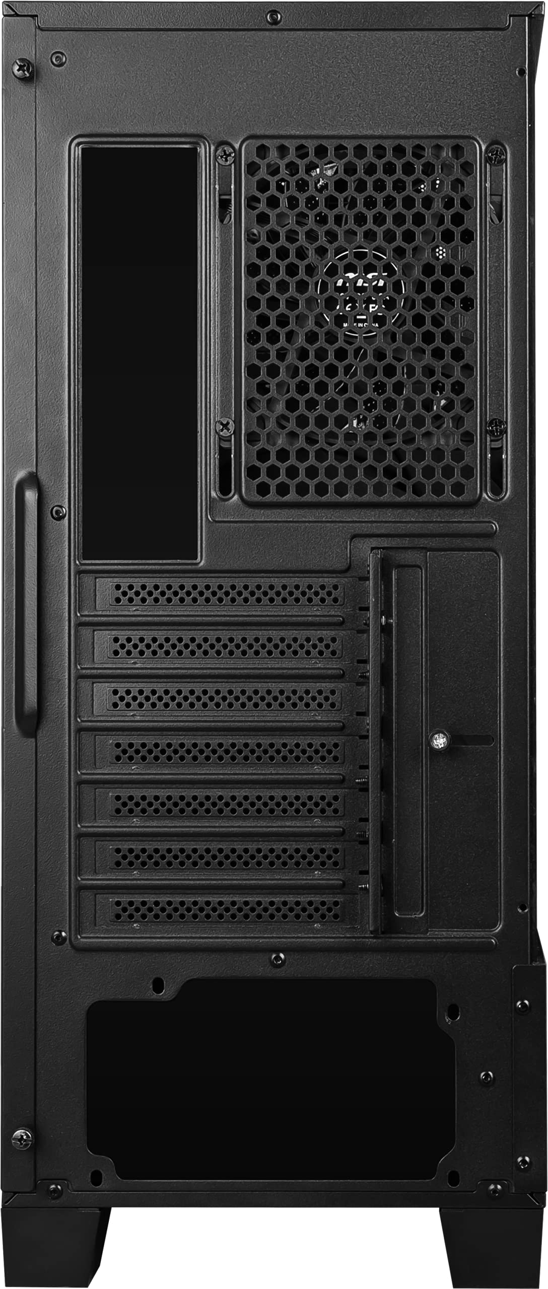 MSI MAG Series FORGE 100M LITE, Mid-Tower PC Gaming Case, Tempered Glass Side Panel, 120mm Fan, Liquid Cooling Support up to 240mm Radiator x 1