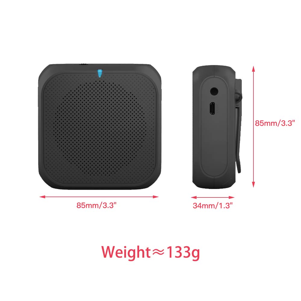 Portable Rechargeable Mini Voice Amplifier with Wired Microphone Headset and Waistband, Classroom Microphone and Speaker for Teachers, Singing, Coaches, Training, Presentation, Tour Guide