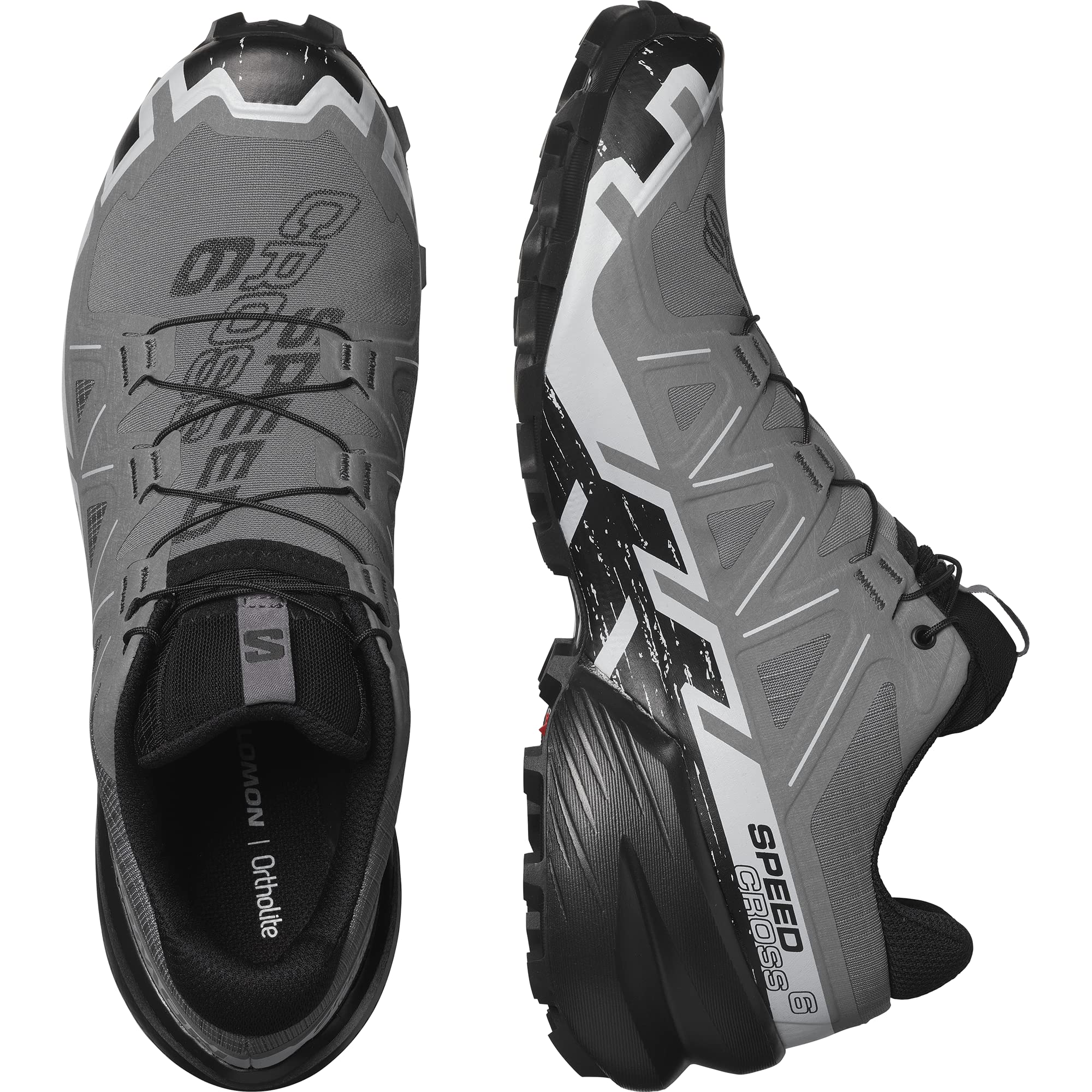 Salomon Men's Speedcross 6 Sneaker, Quiet Shade/Black/Pearl Blue, 8.5