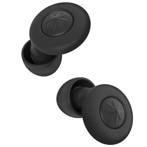 Silicone Ear Plugs for Noise Reduction 2 Pairs 30dB Highest NRR Ultra Soft Reusable Ear Plugs for Sleeping Noise Cancelling for Work, Travel, Shooting, Sleep Snoring, 8 Ear Tips in XS/S/M/L, Black……