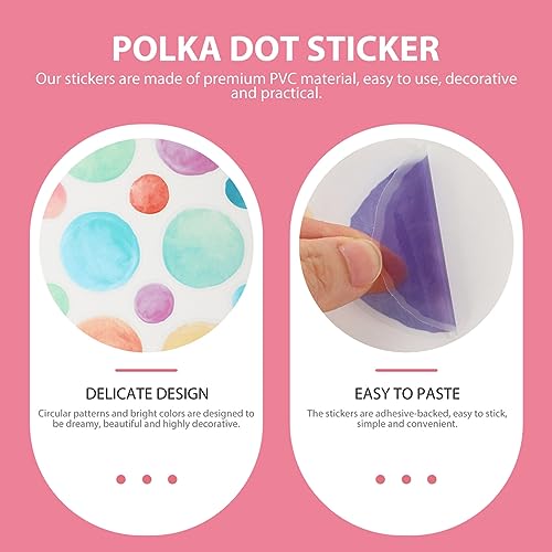 MAGICLULU 3 Sheets Dot Stickers Classroom Decorations Classroom Stickers Classroom Border Trim Adhesive Border Sticker Classroom Blackboard Accessories PVC Bulletin Board It Can Move