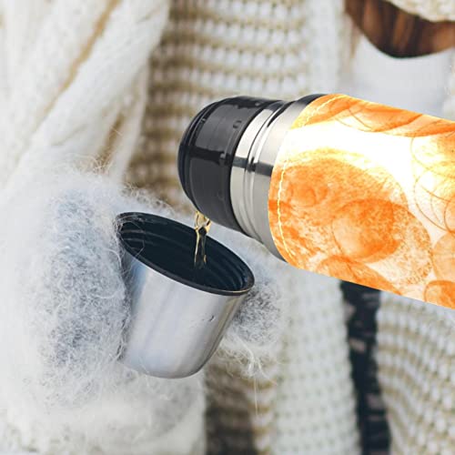 Stainless Steel Leather Vacuum Insulated Mug Bubbles Thermos Water Bottle for Hot and Cold Drinks Kids Adults 16 Oz