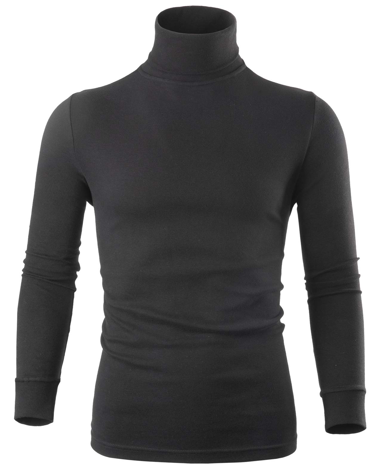 Mens Black Turtleneck Long Sleeve Mock Turtleneck Men Thermal Underwear Shirts Sweater 3X