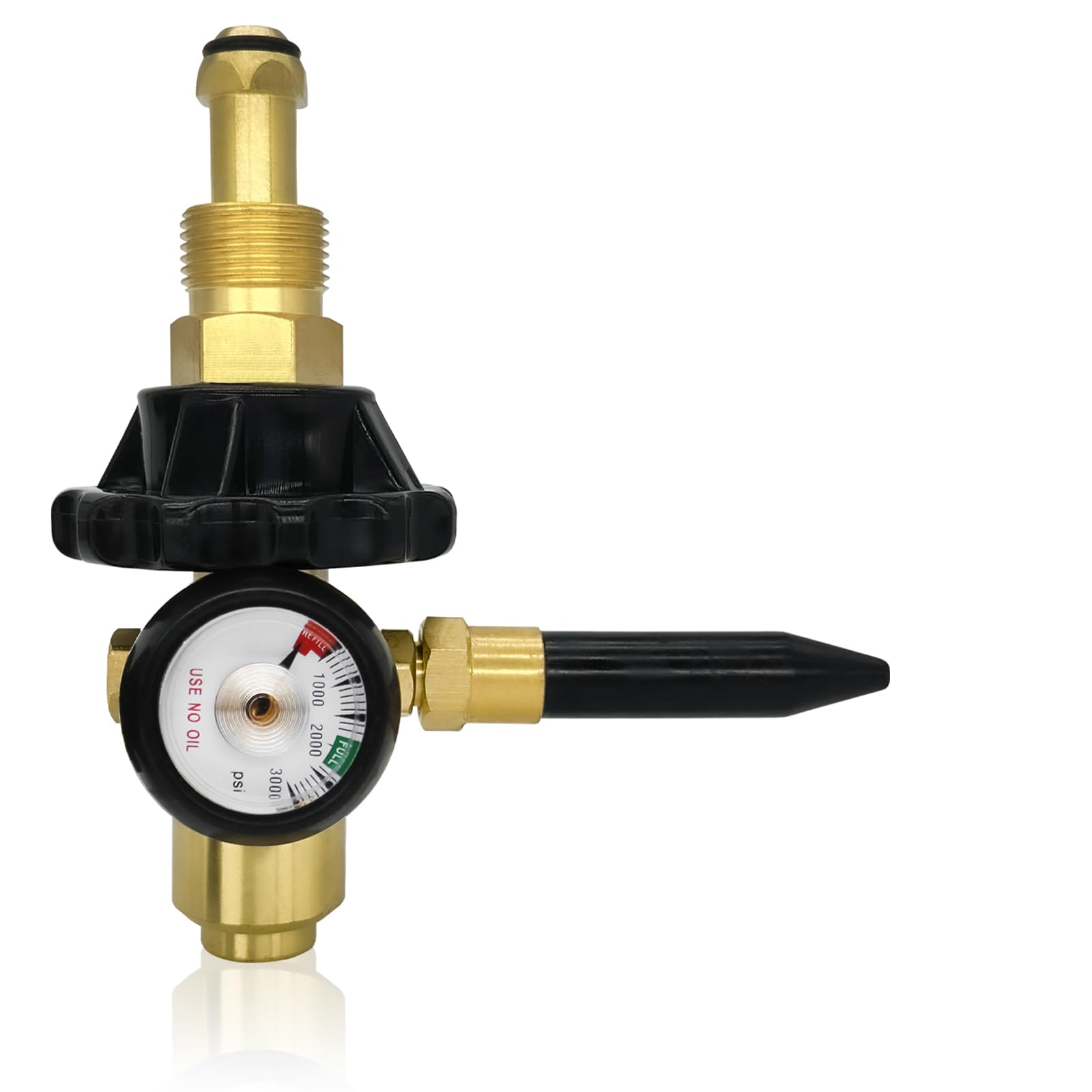 RX WELD Helium Latex Balloon Filler Air Flow Inflator Regulator 0-3000 PSI with Gauge for CGA580 Tank Valve