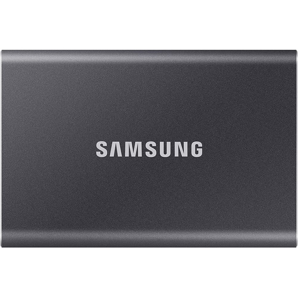 SAMSUNG MU-PC1T0T/AM Portable SSD T7 USB 3.2 1TB, Gray (2-Pack) Bundle with Deco Gear Hard EVA Case with Zipper