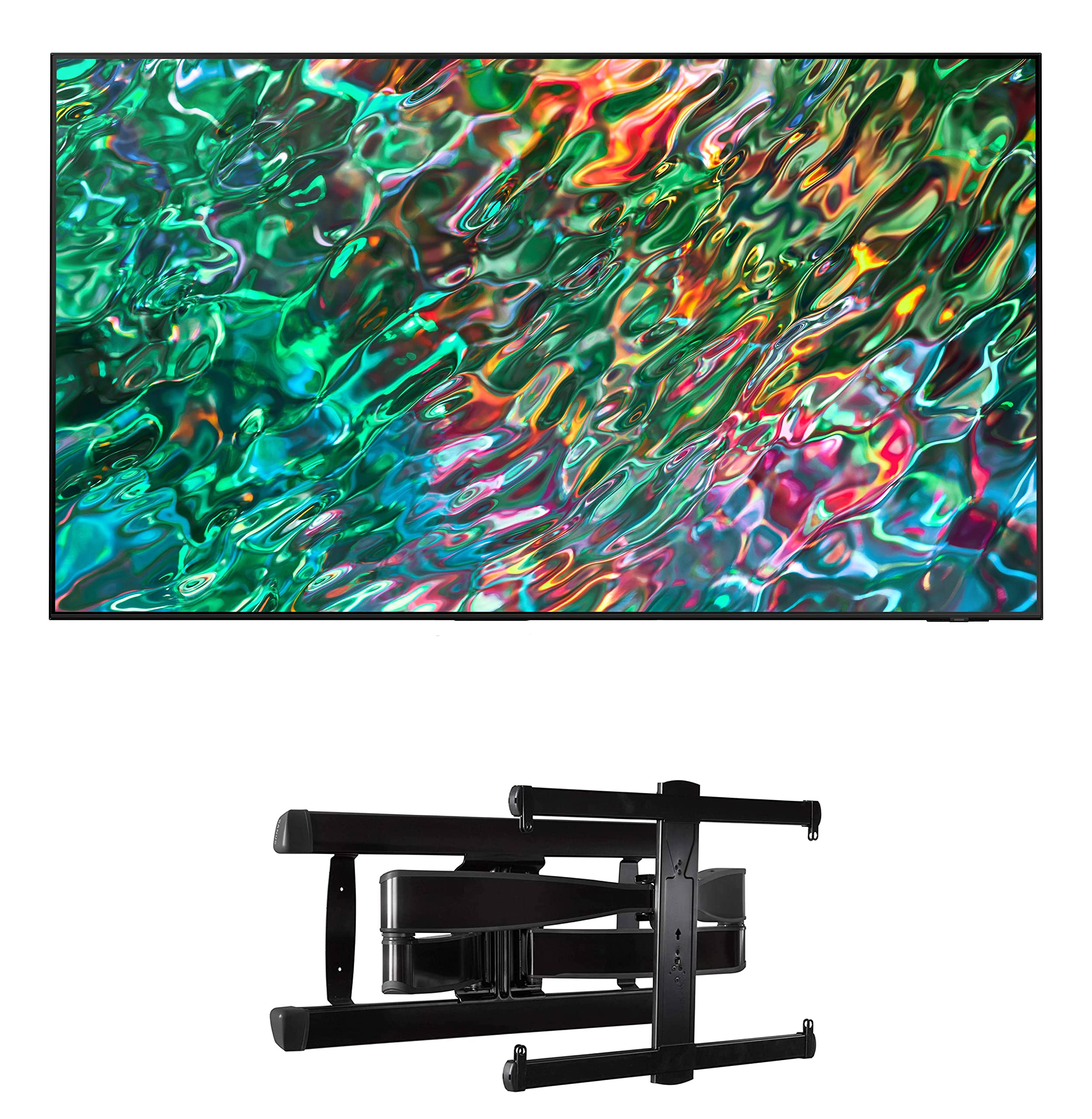 SAMSUNG QN65QN90BAFXZA 65" QLED Quantum Matrix Neo 4K Smart TV with a Sanus VLF525-B1 Full-Motion Premium Series Mount for 50"-82" Flat Screen TV's (2022)(USED)