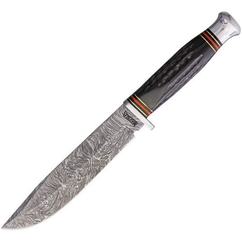 Marbles Damascus Bowie Horn
