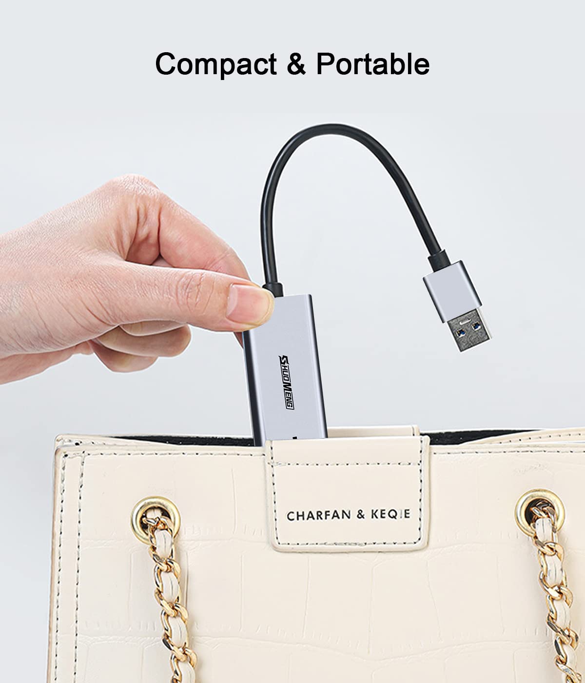 USB to Ethernet Adapter, USB 3.0 to 10/100/1000 Gigabit Ethernet USB LAN Network, RJ45 Internet, WiFi Adapter for Laptop Nintendo Switch, Windows, Surface, Apple MacBook, Mac/Linux Ethernet Adapter
