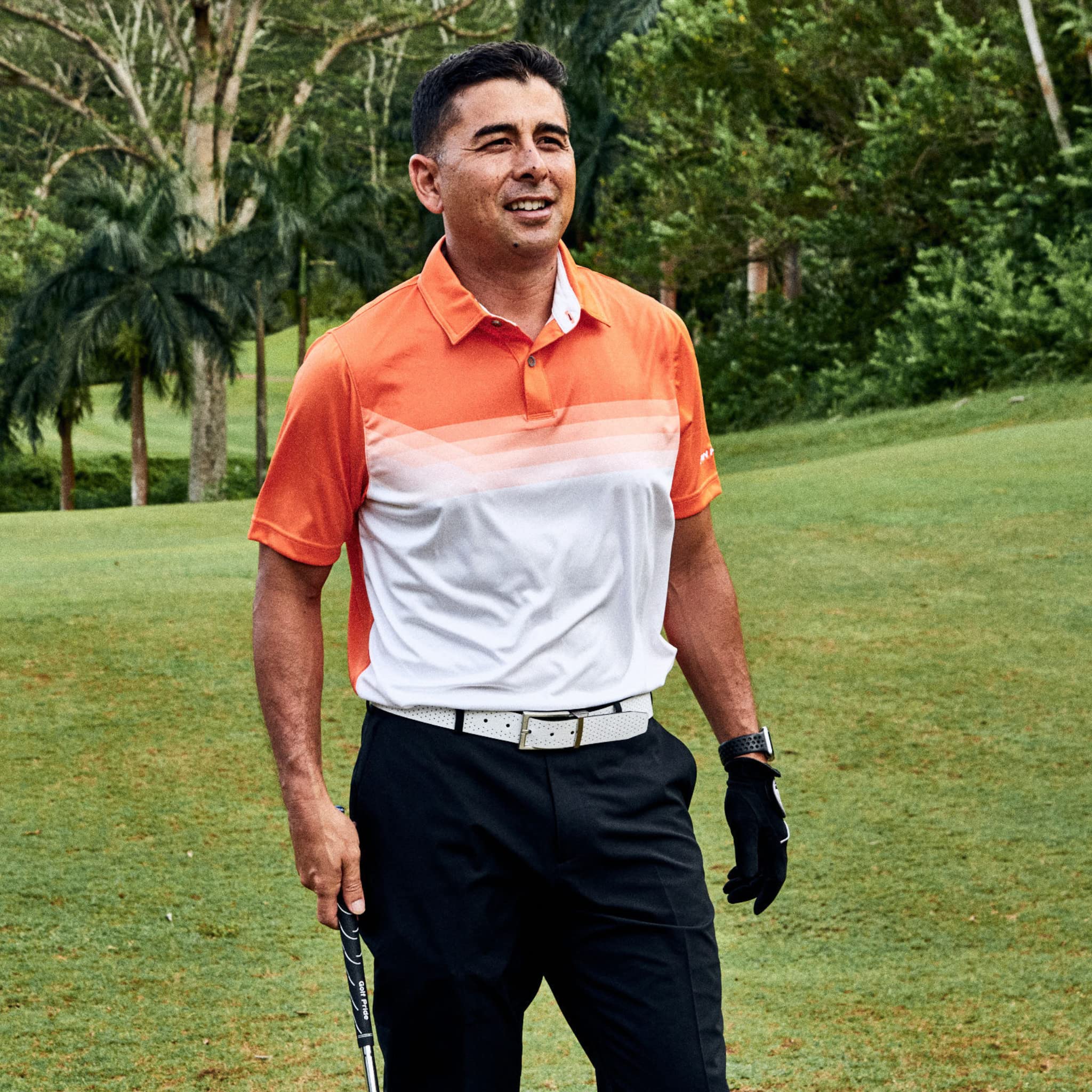 Pin High Men's Performance Golf Polo Shirt, Modern Fit Golf Shirt, Dry-Fit Short Sleeve Polo
