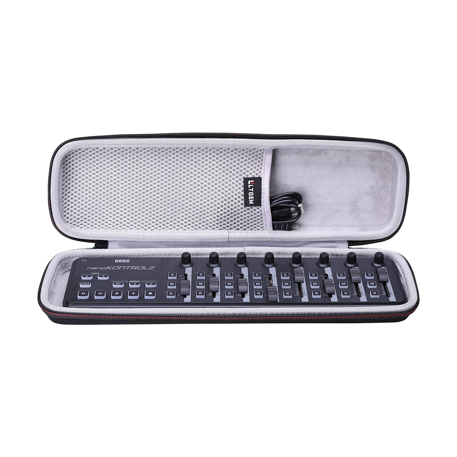 LTGEM Hard Case for Korg nanoPAD2 Slim-Line USB MIDI Pads/Korg nanoKONTROL2 Slim-Line USB Control Surface/Korg 25-Key Midi Controller