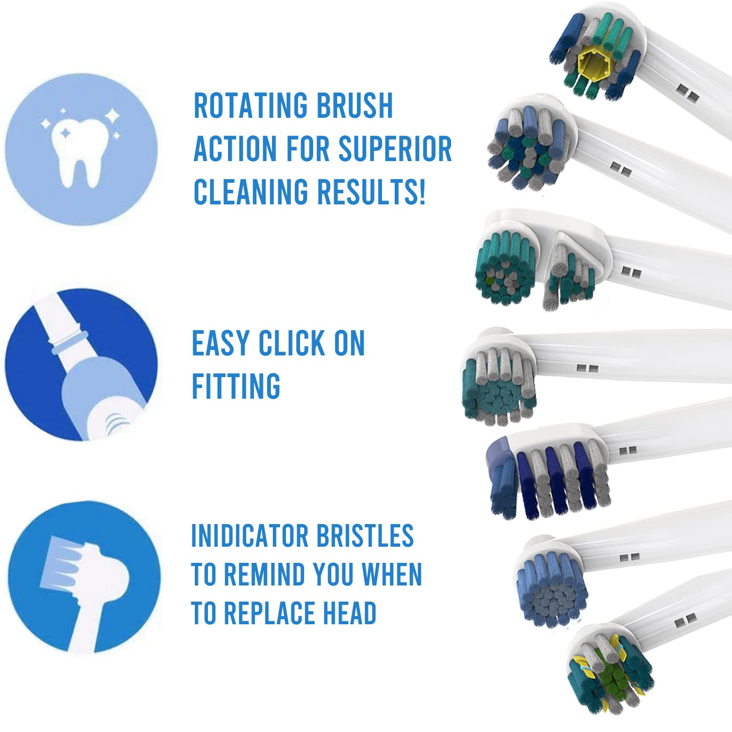 PÜRDENT Replacement Toothbrush Heads Compatible with Oral B & Braun Electric Toothbrushes ORBEB18Ax3 (12, Professional White)